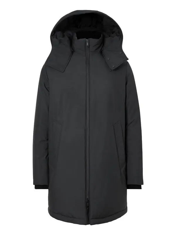 Zegna Quilted Padded Shell Hooded Down Jacket - Black