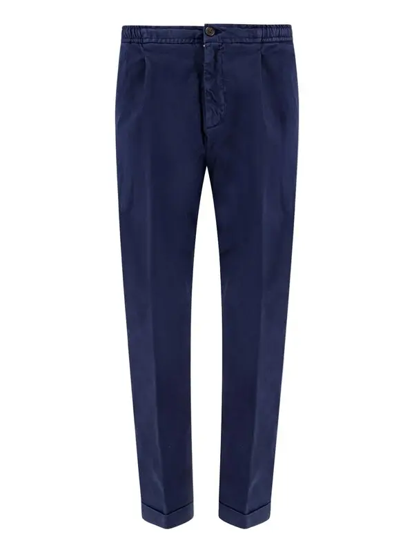 NUGNES 1920 Stretch Cotton Trousers - Blue