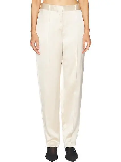 TOTEME Low Waist Satin Trouser - Ecru