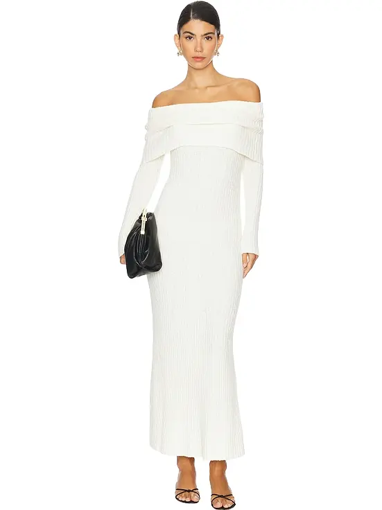 LOVERS AND FRIENDS Sade Maxi Knit Dress - Ivory