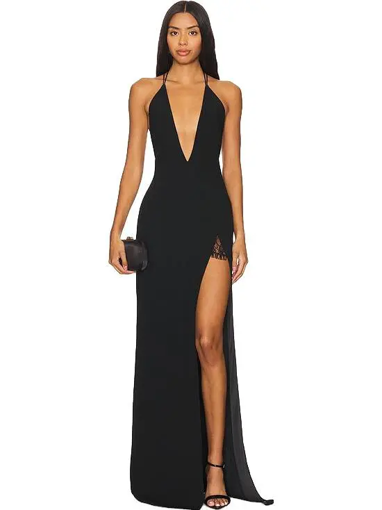 SAU LEE Frankie Gown - Black