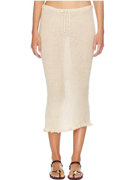 TYLER MCGILLIVARY Mimi Knit Skirt - Off White
