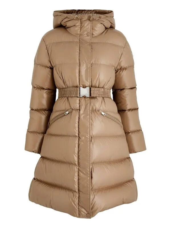 Moncler Bellevue Quilted Nylon Coat - Beige