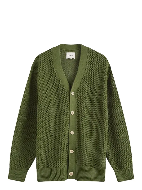 HERESY Braid Cotton Cardigan - Green