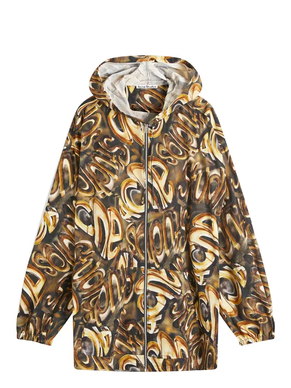 Acne Studios Osinbar Airbrush Logo Jacket - Black/gold