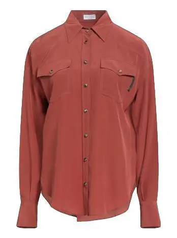 Brunello Cucinelli Shirt In Silk - Red