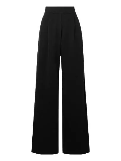 Dries Van Noten Pleated Wide-leg Pants - Black