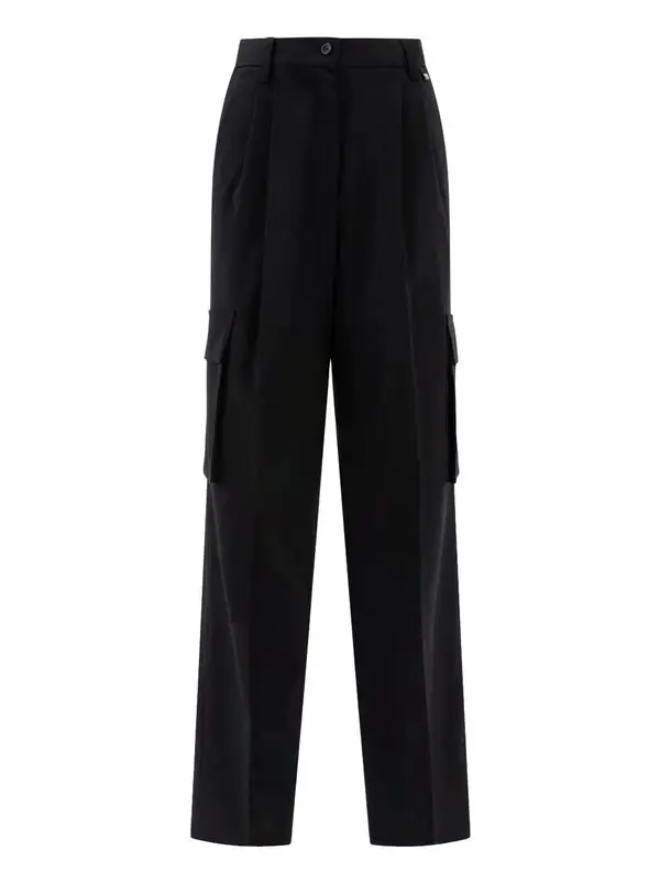 Herno Pleat-detail Cargo Trousers - Black