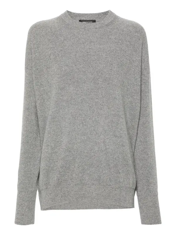 Fabiana Filippi Ribbed Knit Sweater - Grey