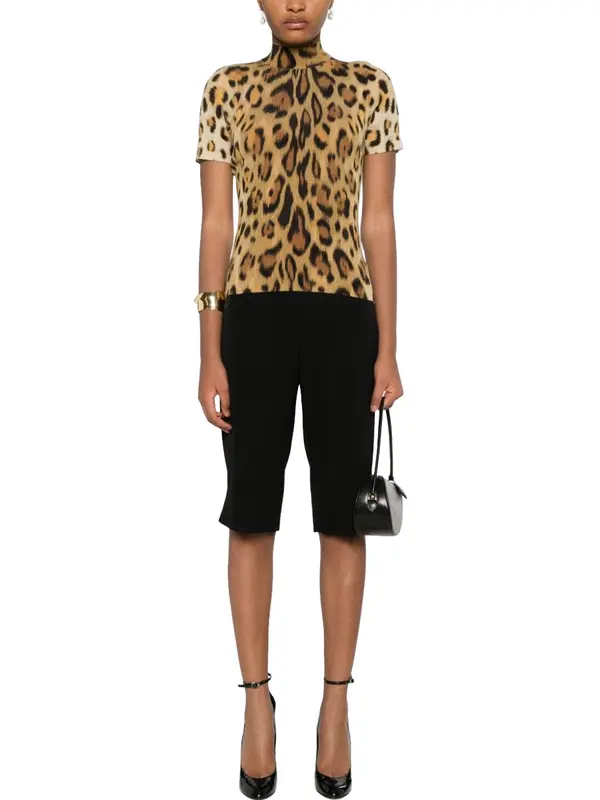 Oscar De La Renta Jaguar-pattern T-shirt - Yellow