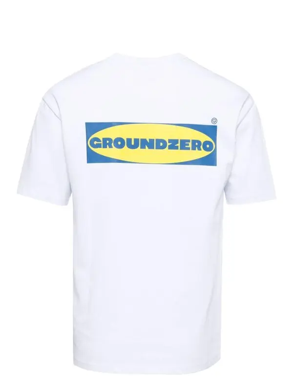 GROUND ZERO Logo-print Cotton T-shirt - White