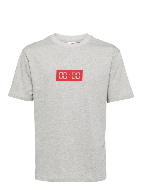 GROUND ZERO Logo-appliqué Cotton T-shirt - Grey