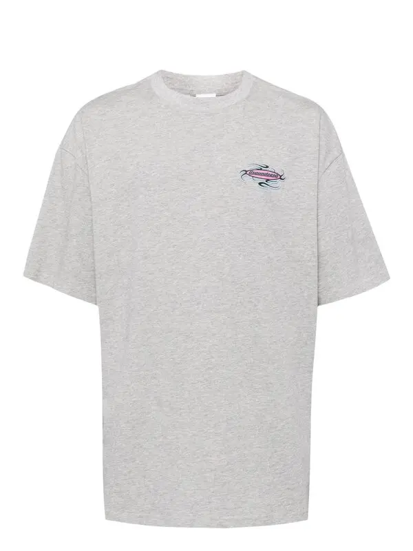 GROUND ZERO Logo-print Cotton T-shirt - Grey