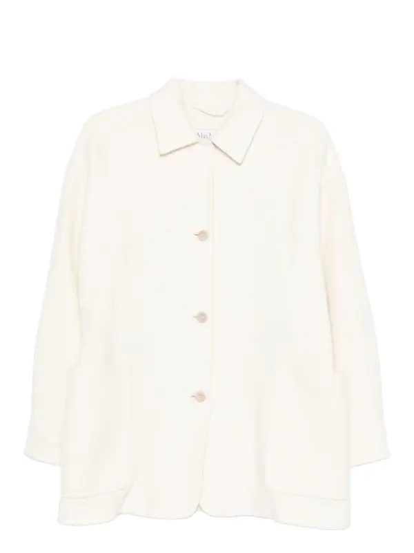 Max Mara Single-breasted Coat - White