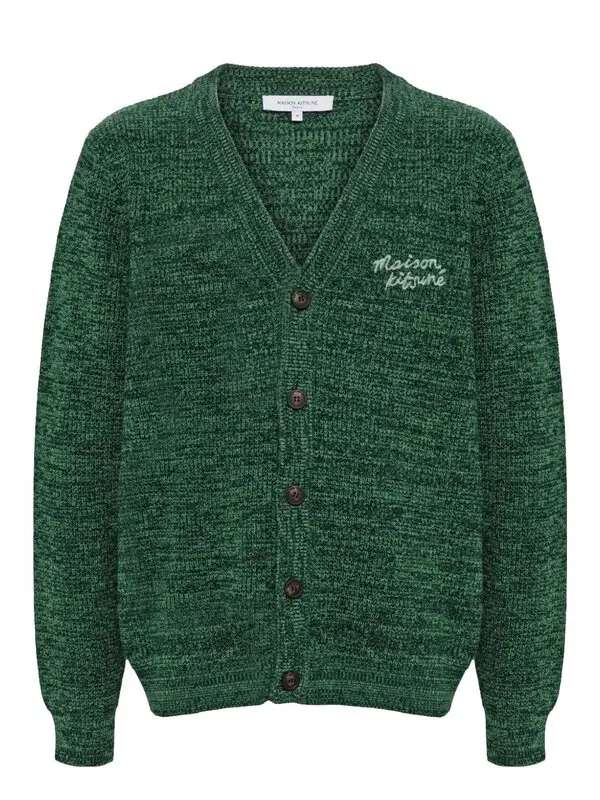 Maison Kitsuné Handwriting Comfort Cardigan - Green