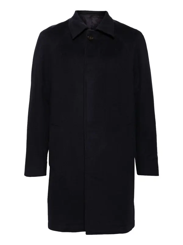 N.peal Single-breasted Coat - Blue
