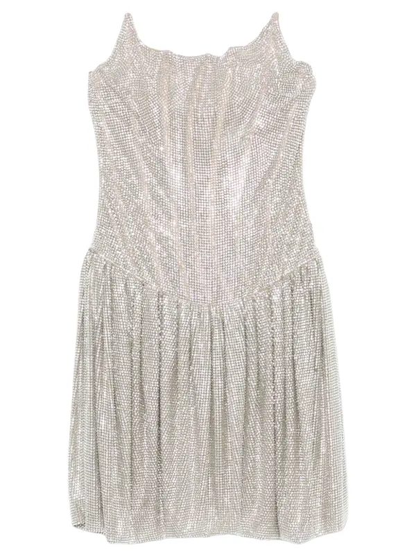 Giuseppe Di Morabito Crystal-embellished Mini Dress - Grey