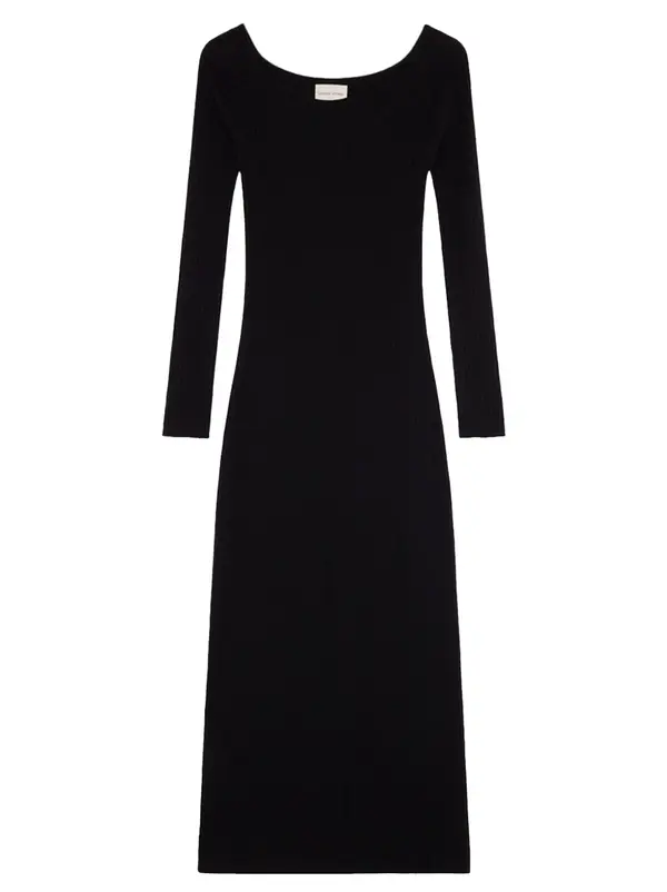 Loulou De Saison Wool-cashmere Knitted Dress - Black