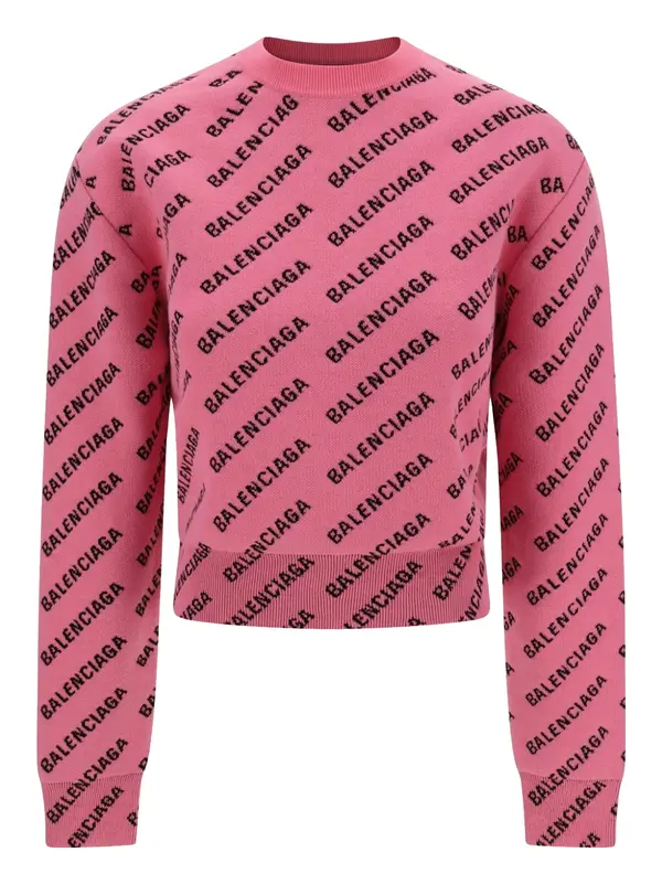 Balenciaga Jacquard Sweater - Pink