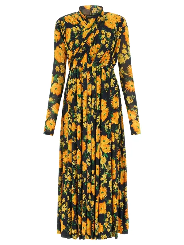 Balenciaga Floral-print Maxi Dress - Yellow