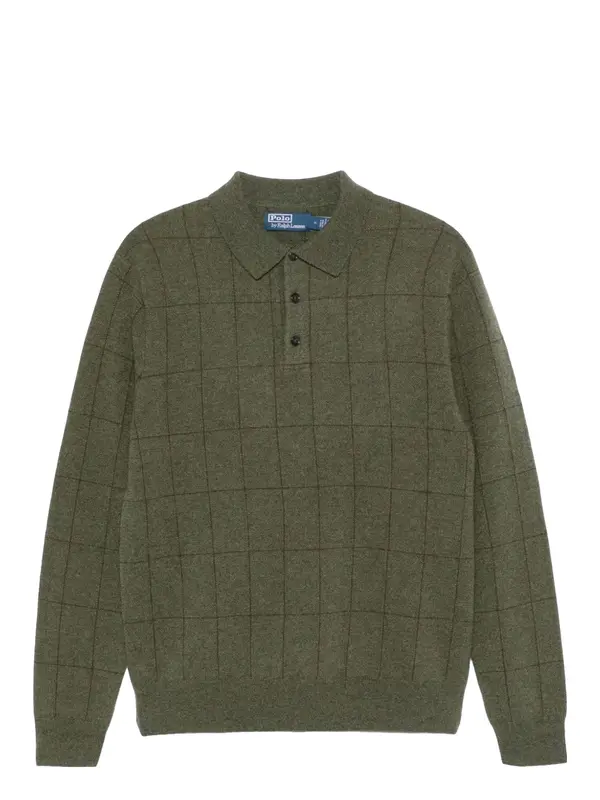 Ralph Lauren Check-pattern Polo Sweater - Green