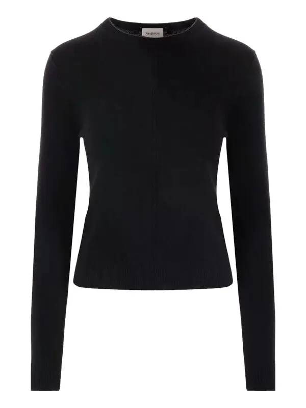 Saint Laurent Openwork Cashmere Sweater - Black