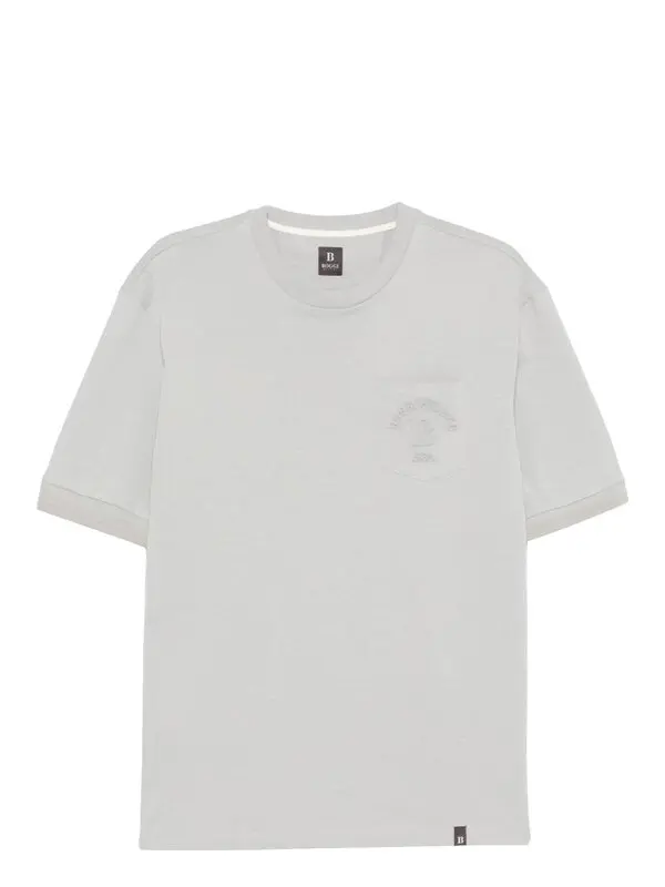 Boggi Milano Logo-embossed T-shirt - Grey
