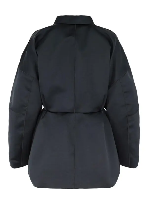Giambattista Valli Oversized Bow-detail Satin Jacket - Black