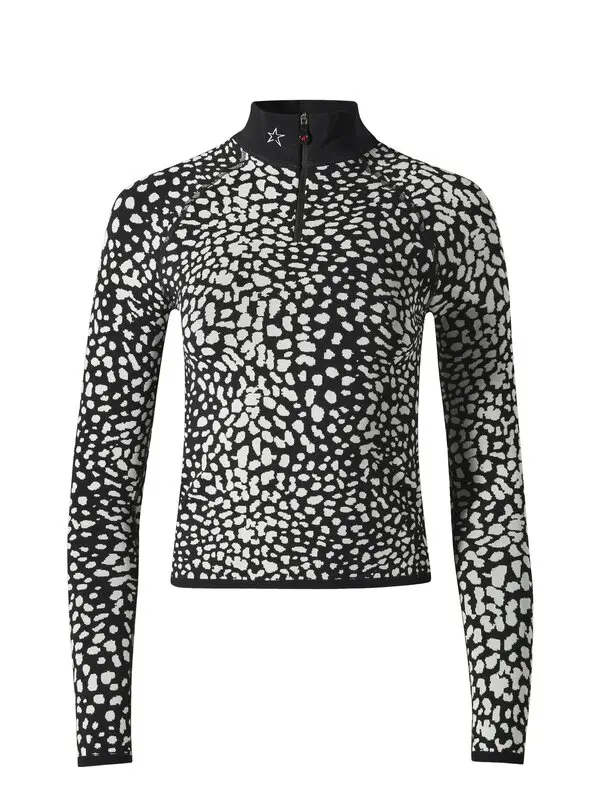 Perfect Moment Echo 1/4 Zip Top - Snow-leopard