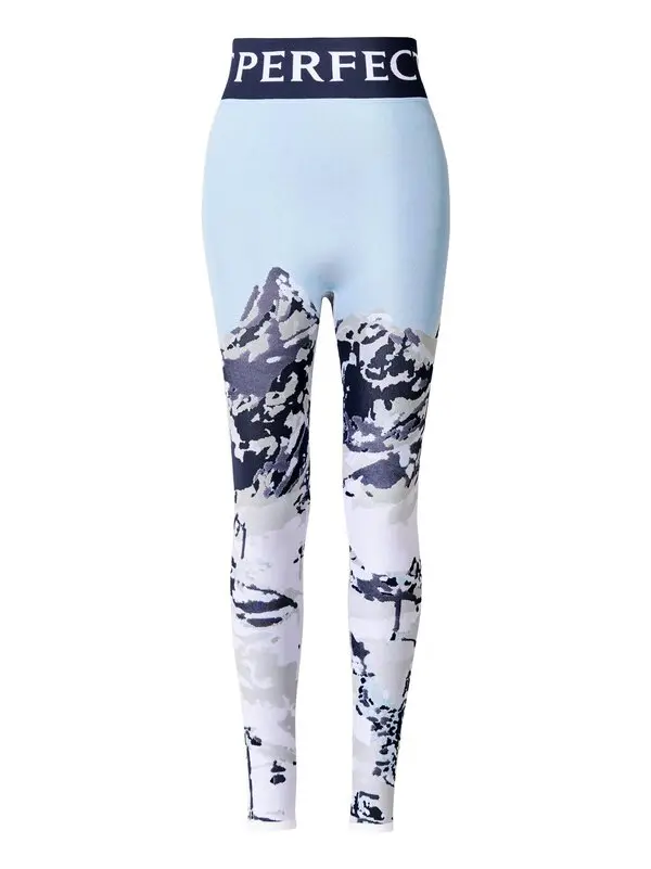 Perfect Moment Jacquard Base Layer Legging - Landscape