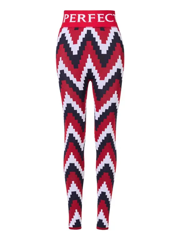 Perfect Moment Jacquard Legging - Red