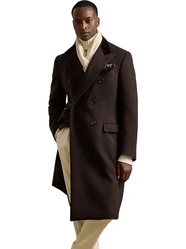 Ralph Lauren Hand-tailored Wool-cashmere Topcoat - Dark Luggage Brown