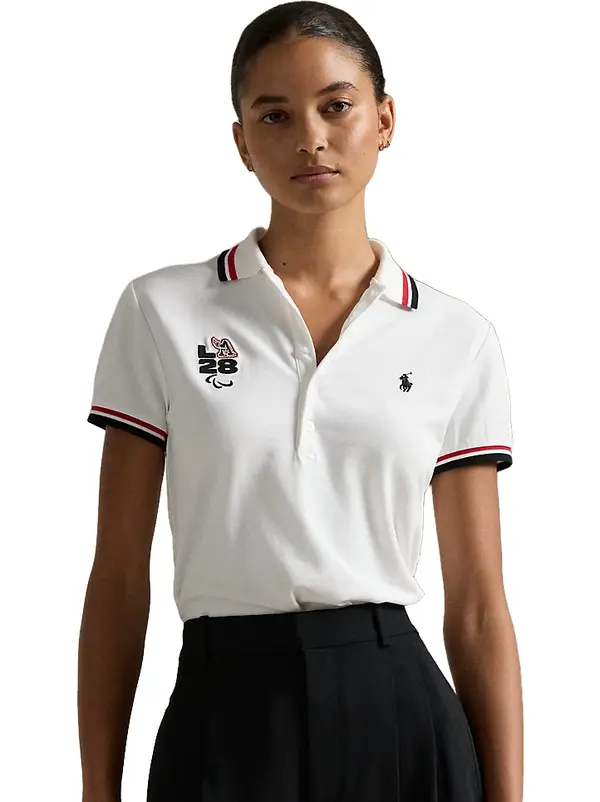 Ralph Lauren La28 Paralympic Mesh Polo Shirt - White