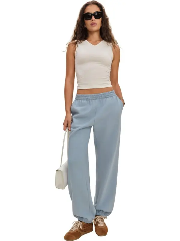 REFORMATION Skye Boyfriend Sweatpant - Blue