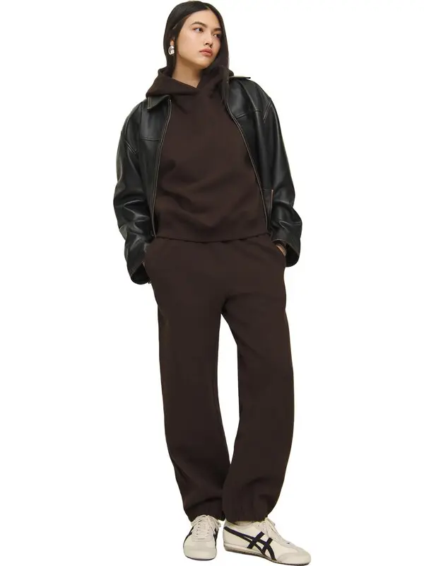 REFORMATION Skye Boyfriend Sweatpant - Brown