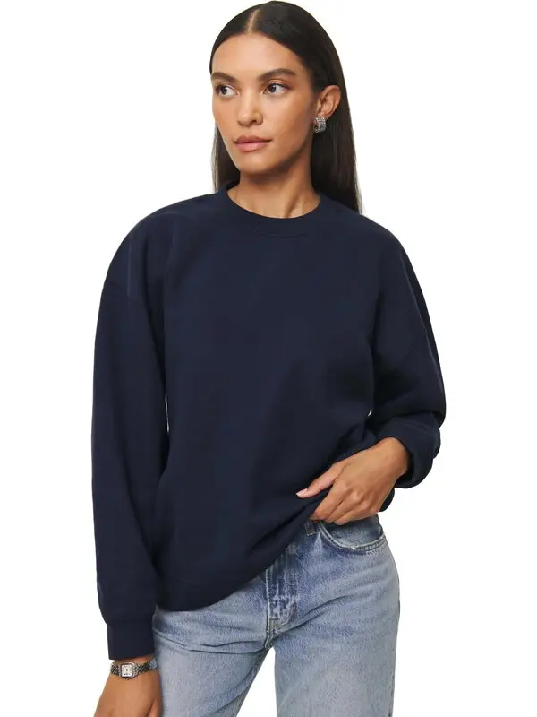 REFORMATION Classic Crewneck Sweatshirt - Blue