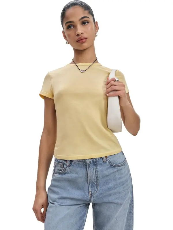 REFORMATION Max Slim T-shirt - Blonde