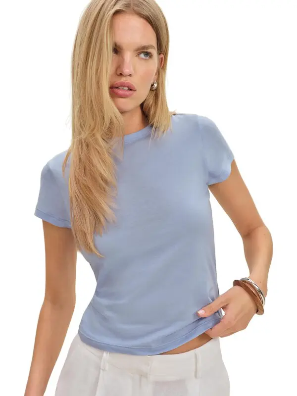 REFORMATION Max Slim T-shirt - Blue
