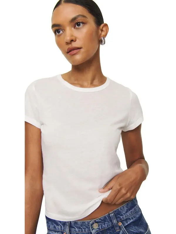 REFORMATION Max Slim T-shirt - Ivory