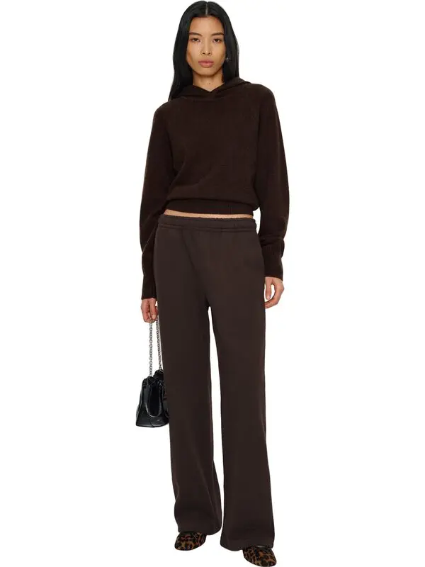 REFORMATION Kira Wide Leg Sweatpant - Brown