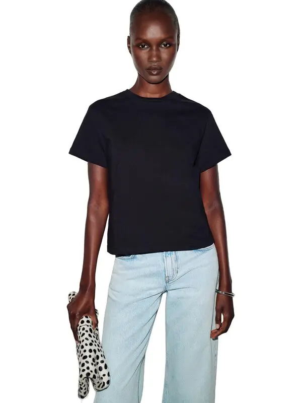 REFORMATION Rowan Crew T-shirt - Black