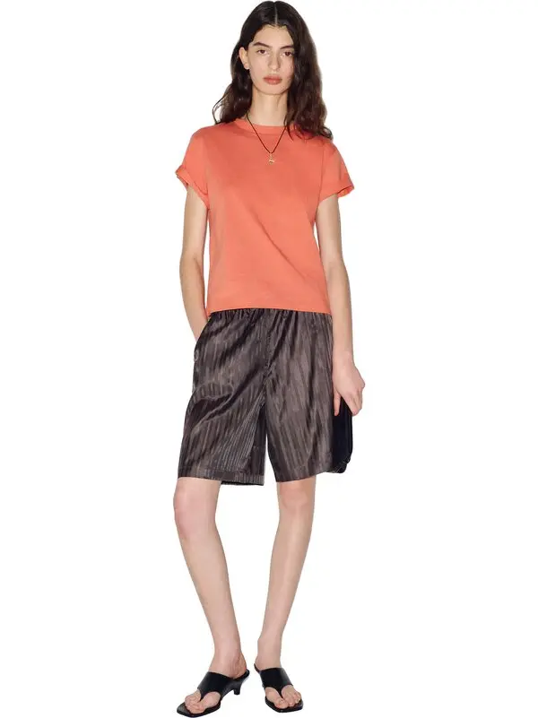 REFORMATION Rowan Crew T-shirt - Orange