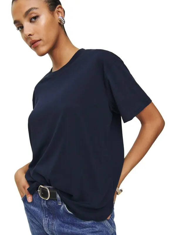 REFORMATION Liam Oversized T-shirt - Blue