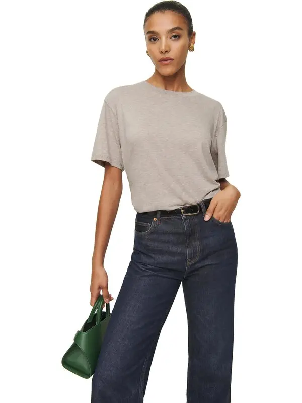 REFORMATION Liam Oversized T-shirt - Brown