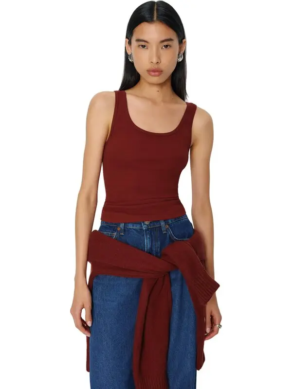 REFORMATION Olive Tank - Red