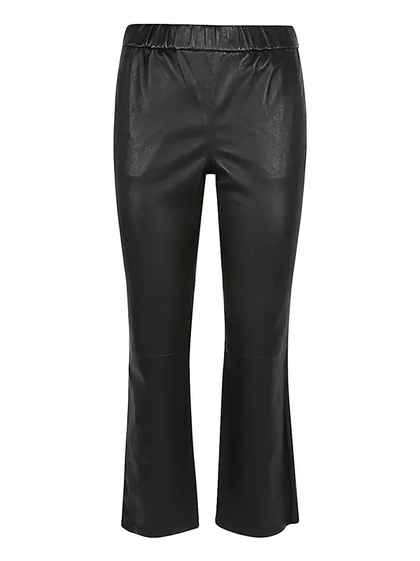 ENES Leather Trousers - Black