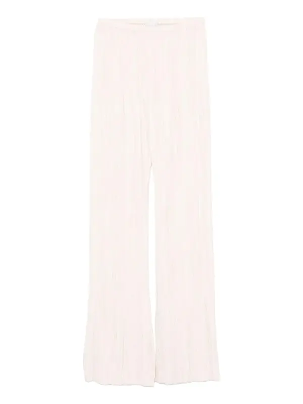 FORTE_FORTE Pleated Crepe Trousers - Ivory