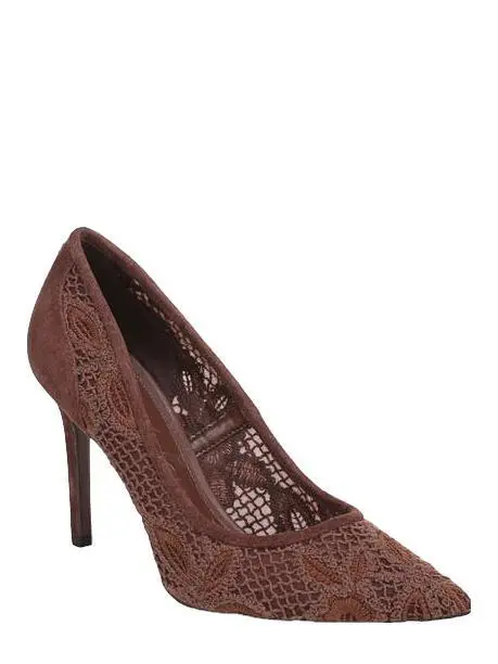 Sam Edelman Hazel Mesh Pointed Toe Pump - Ande Brown