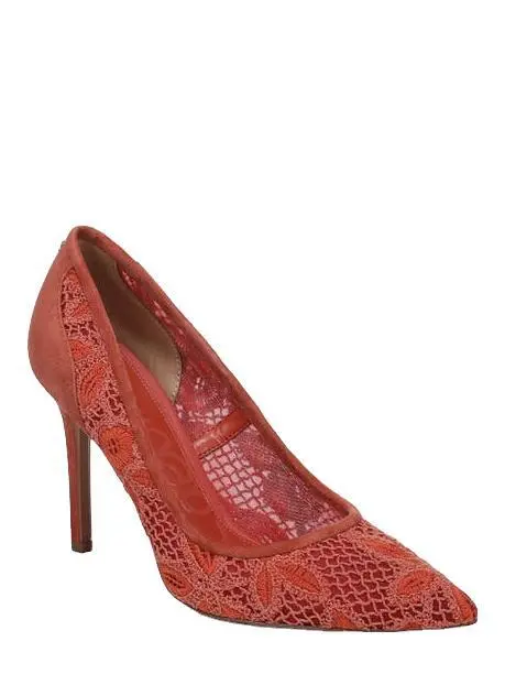 Sam Edelman Hazel Mesh Pointed Toe Pump - Coral Clay