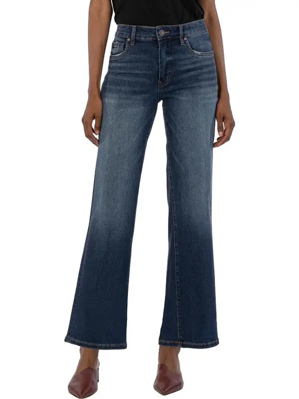 Kut From The Kloth Fab Ab High Rise Wide Leg Jeans - Resolved W/dk S